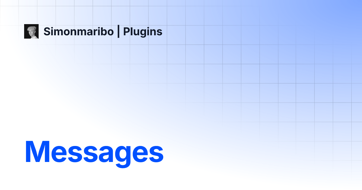 Messages | Simonmaribo | Plugins
